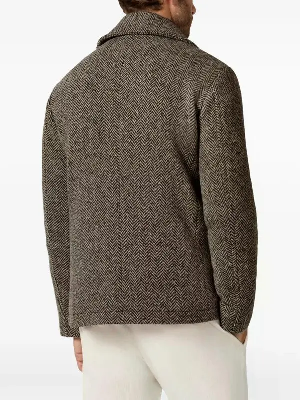 Paul & Shark Chevron Wool Peacoat