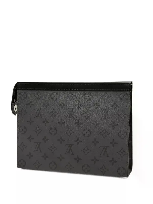LOUIS VUITTON 2021-2026 Monogram Eclipse Reverse Pochette Voyage Mm Clutch Bag