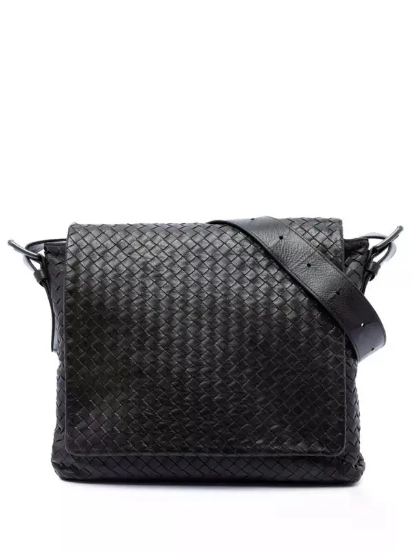 Bottega Veneta 2012-2026 Nappa Intrecciato Messenger Bag Crossbody Bag - Brown