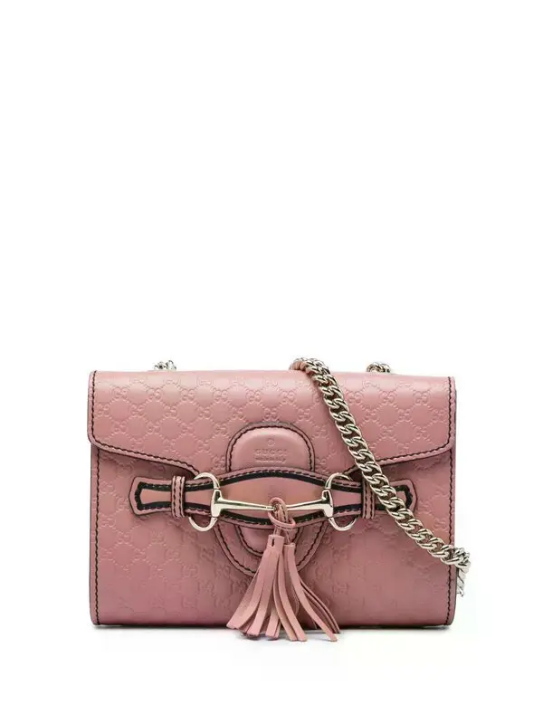 Gucci 2016-2026 Mini Microguccissima Emily Crossbody Bag - Pink