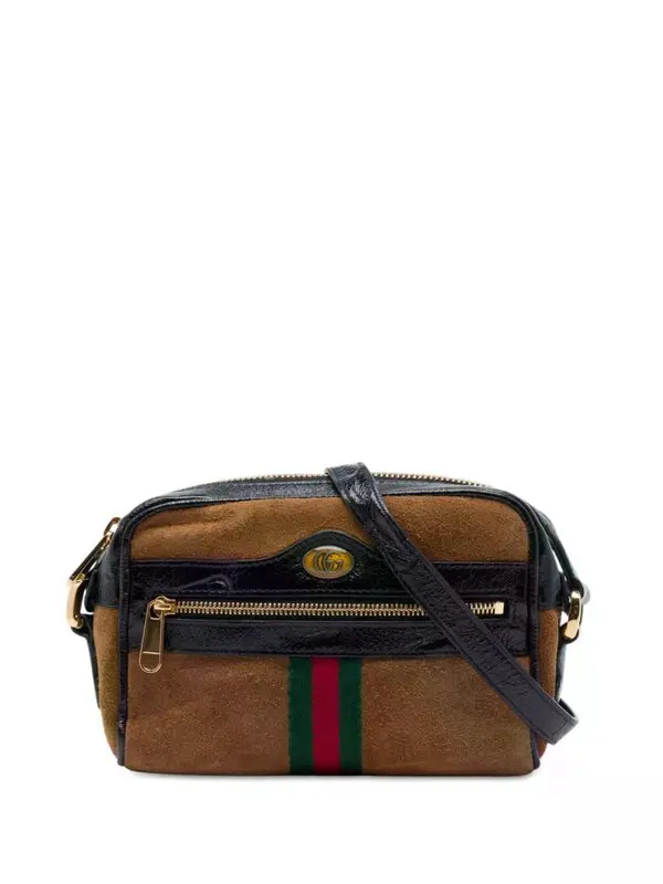 Gucci 2000-2015 Mini Suede Web Ophidia Crossbody Bag