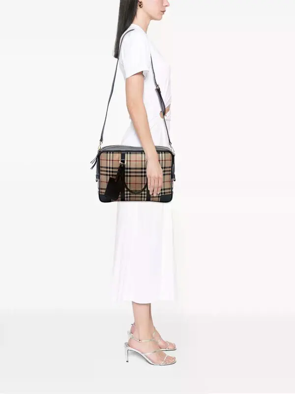 Burberry 2000-2017 Haymarket Check Nylon Business Bag