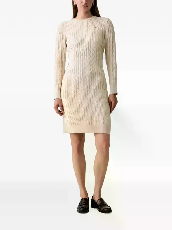 Gant Cable-knit Long-sleeve Mini Dress