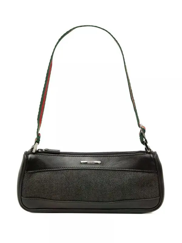 Gucci 2000-2015 Denim Web Shoulder Bag