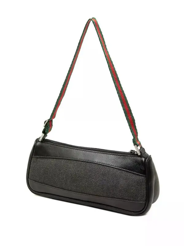 Gucci 2000-2015 Denim Web Shoulder Bag