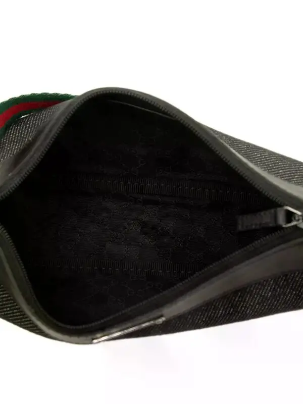 Gucci 2000-2015 Denim Web Shoulder Bag