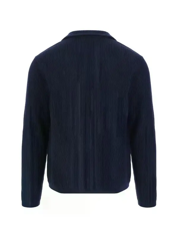 Emporio Armani Half-zip Ribbed-knit Sweater