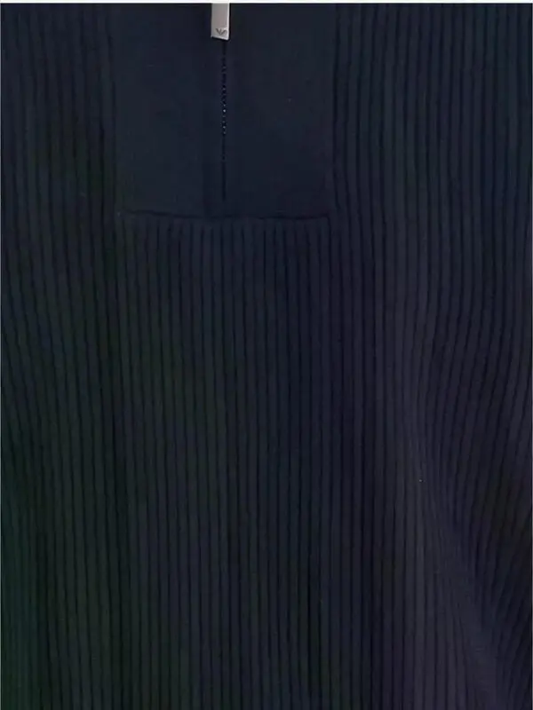Emporio Armani Half-zip Ribbed-knit Sweater