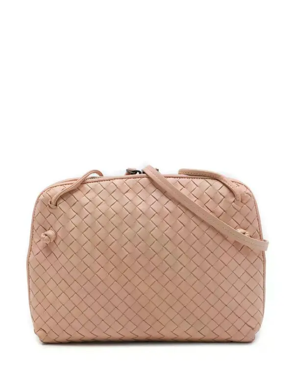 Bottega Veneta 2012-2026 Nappa Intrecciato Nodini Crossbody Bag - Pink