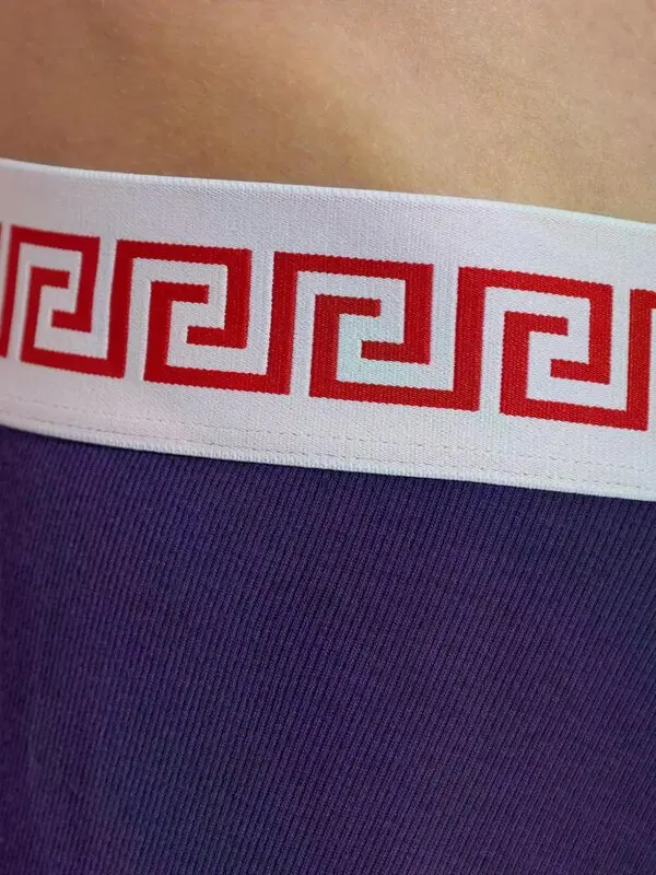 Versace Ribbed Cotton-jersey Trunks