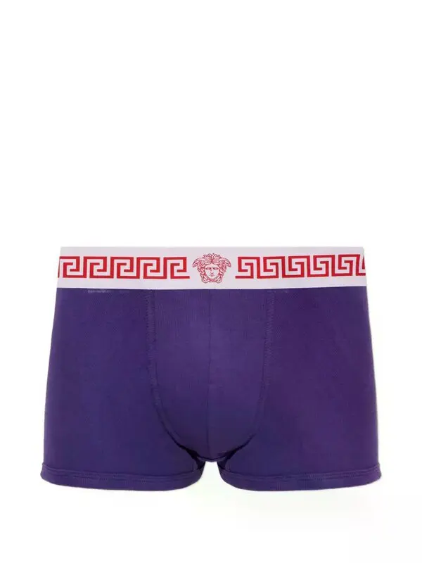 Versace Ribbed Cotton-jersey Trunks