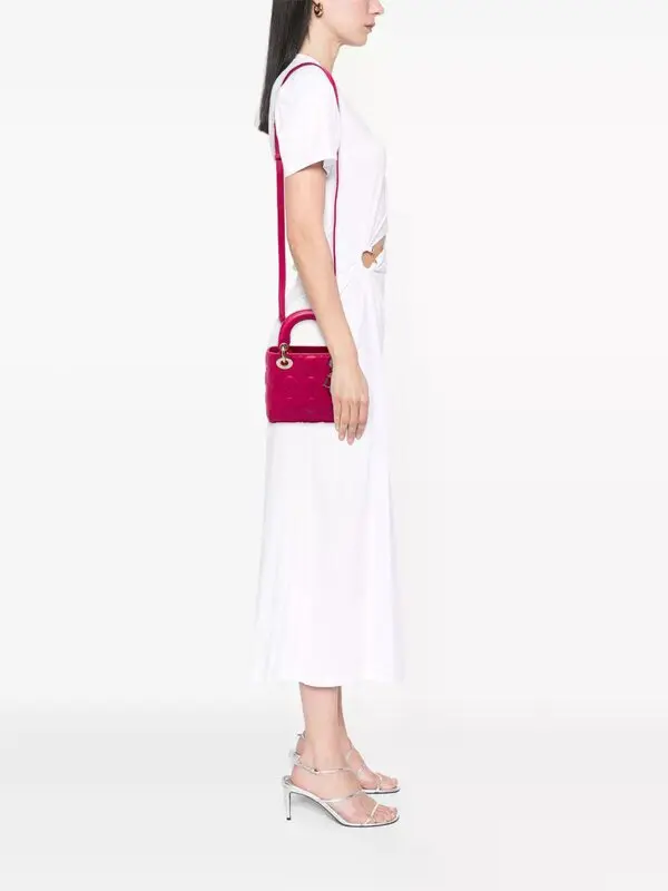 Dior 2015 Mini Lambskin Cannage Lady Satchel
