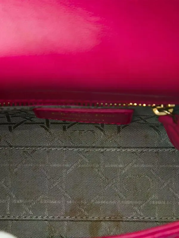 Dior 2015 Mini Lambskin Cannage Lady Satchel