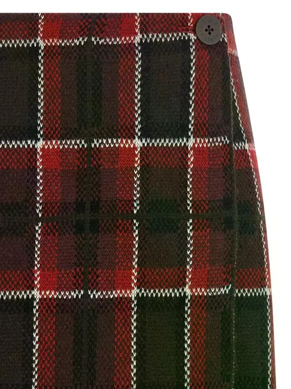Guest In Residence Tartan Jacquard Wrap Skirt
