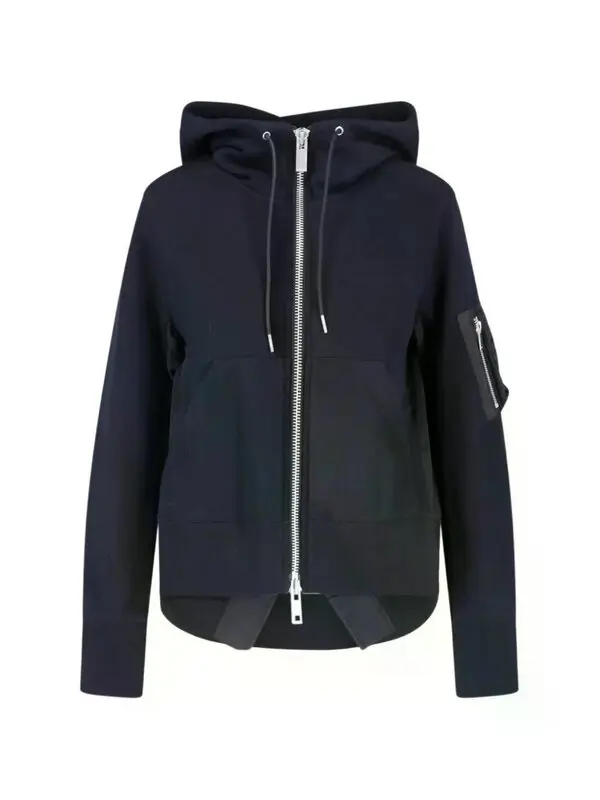Sacai Panelled Zip-up Hoodie