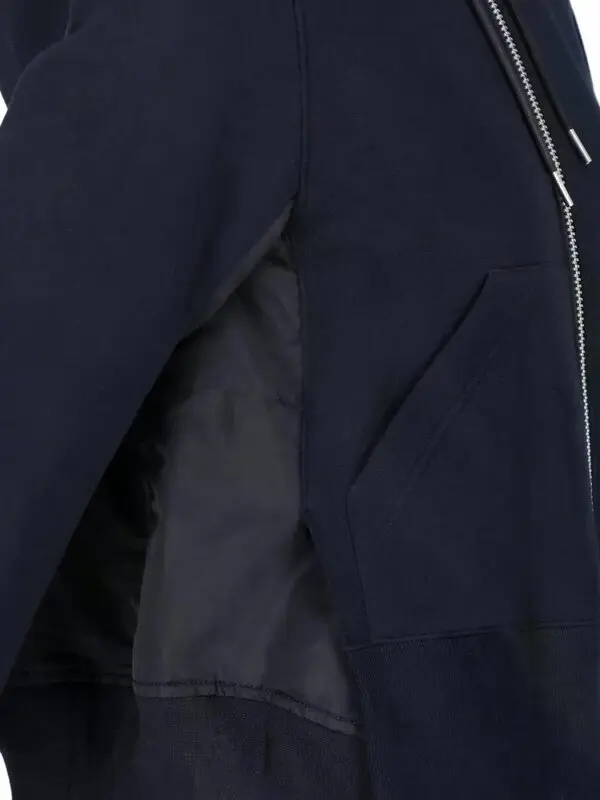 Sacai Panelled Zip-up Hoodie