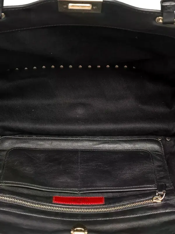 Valentino Garavani 2018-2026 Medium Leather Rockstud Trapeze Satchel