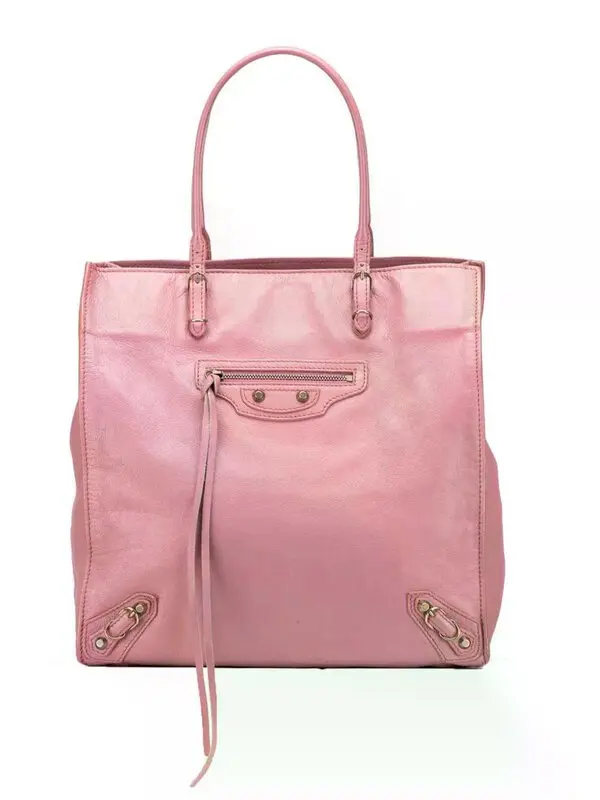 Balenciaga 2013 Leather Papier A5 Tote Bag - Pink