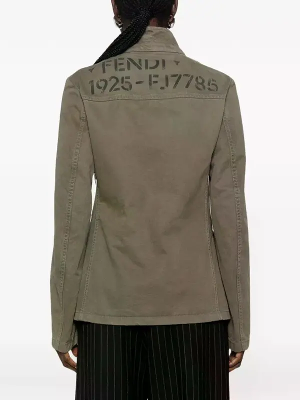 Fendi Logo-print Military Jacket
