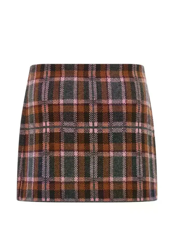 Guest In Residence Tartan-check Jacquard Mini Skirt