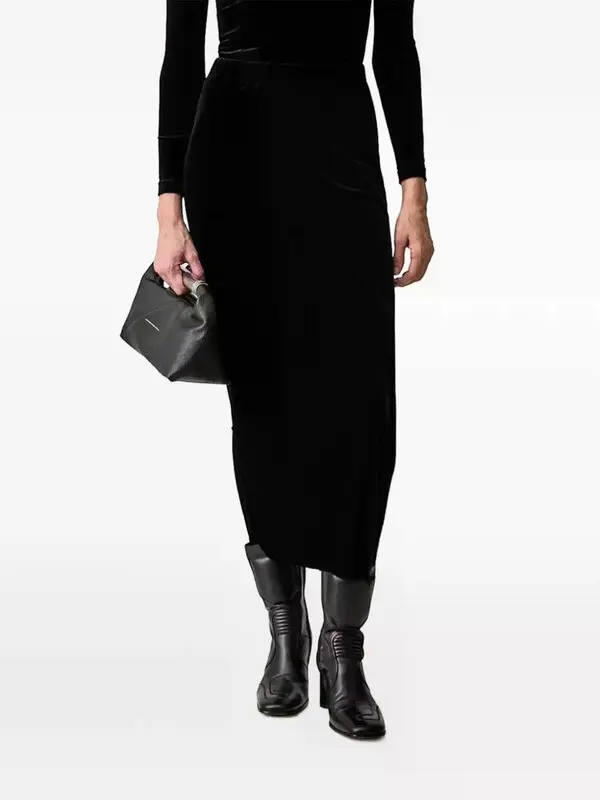 Vetements Velvet Rear-slit Maxi Skirt