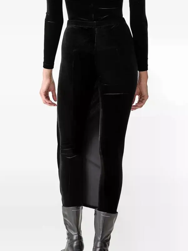 Vetements Velvet Rear-slit Maxi Skirt