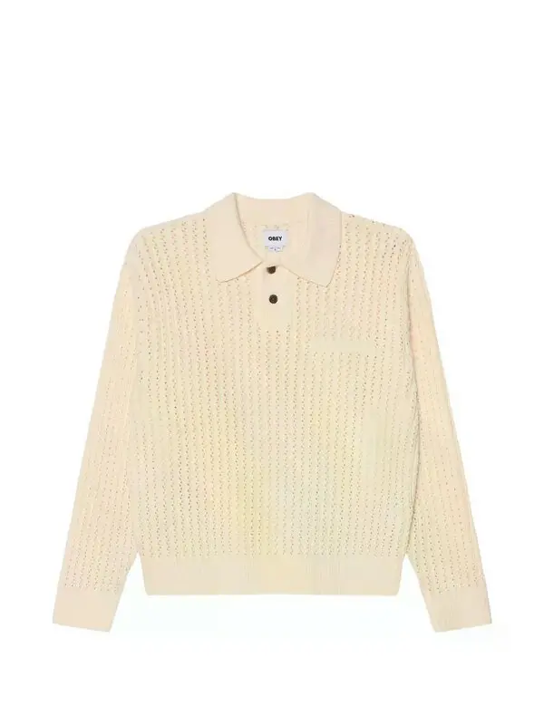 Obey Duane Open-knit Polo Shirt