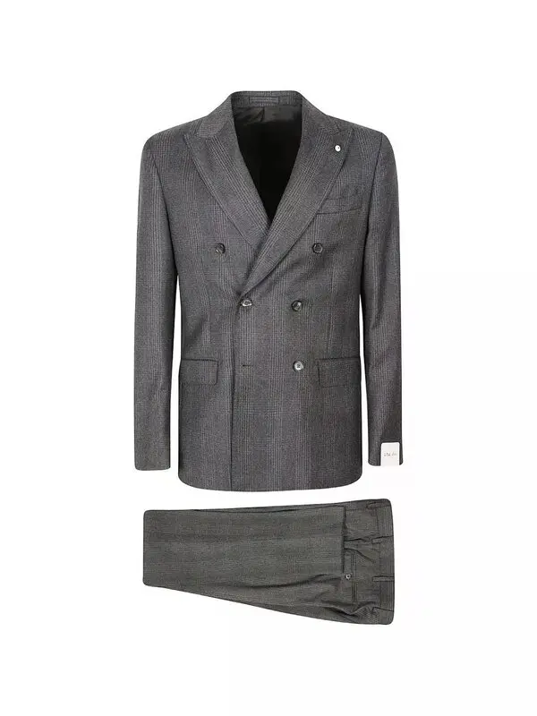 LBM Check-pattern Double-breasted Suit