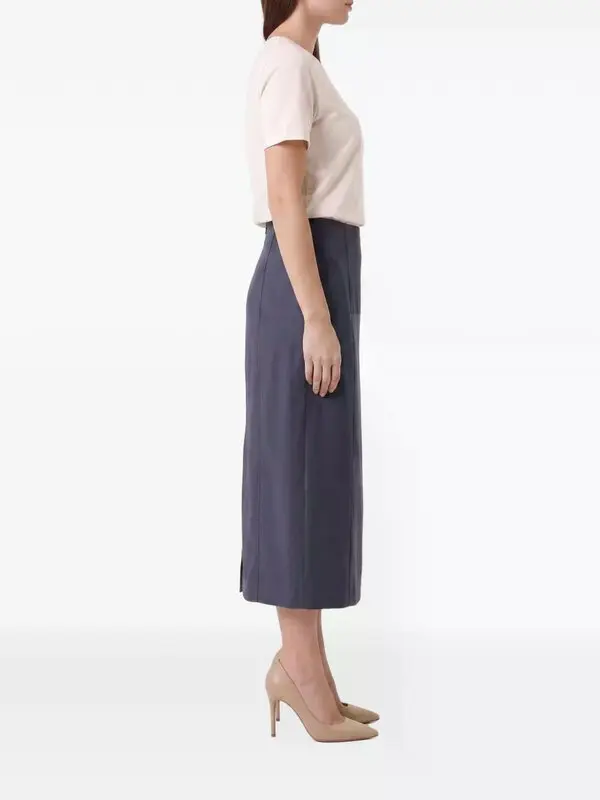 Brunello Cucinelli Vertical-seam Straight-cut Maxi Skirt