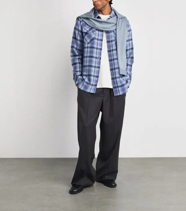 GOD'S TRUE CASHMERE Cashmere Check Uniform Shirt