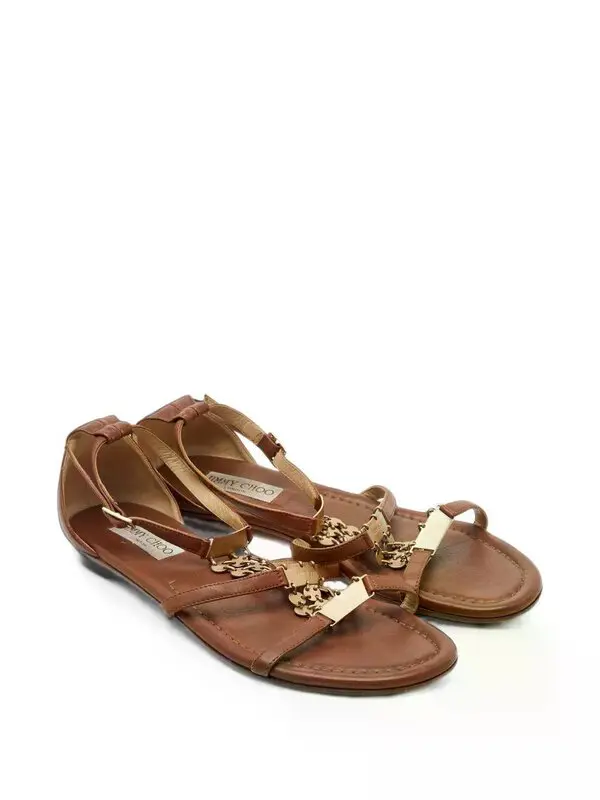 JIMMY CHOO Chain-link Strappy Sandals