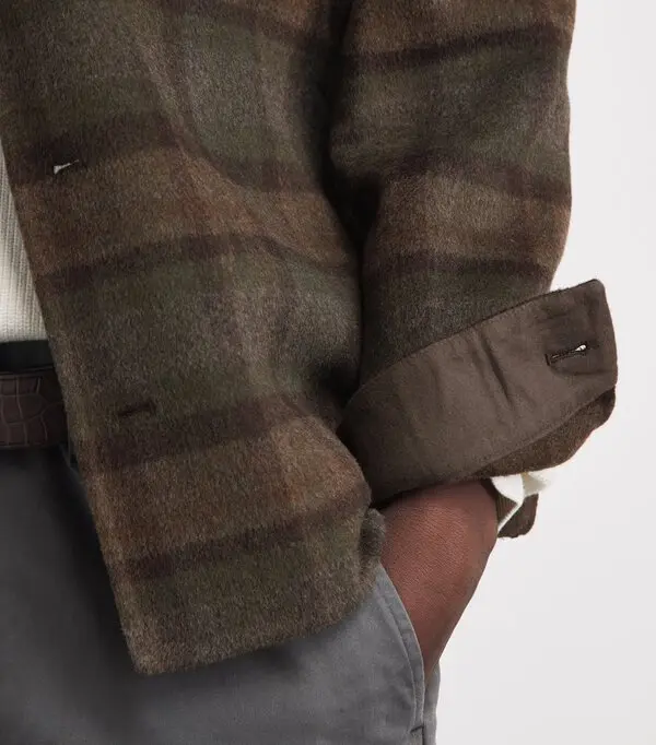 Vince Wool-blend Plaid Check Overshirt