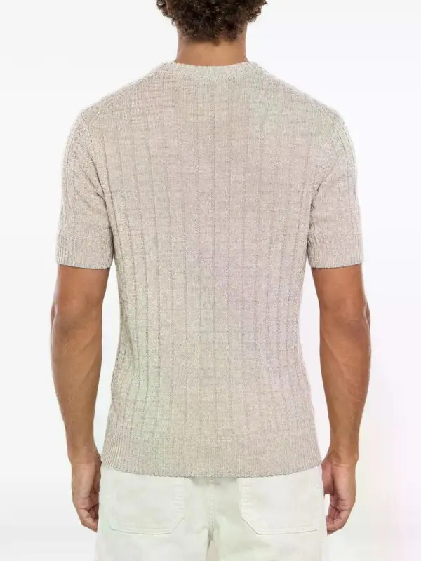 Brunello Cucinelli Ribbed-knit Short-sleeve T-shirt