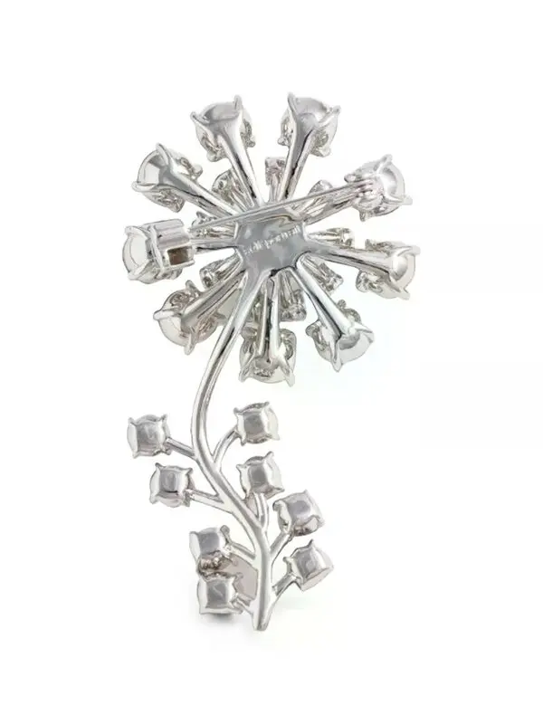SELF-PORTRAIT Crystal-embellished Flower Brooch