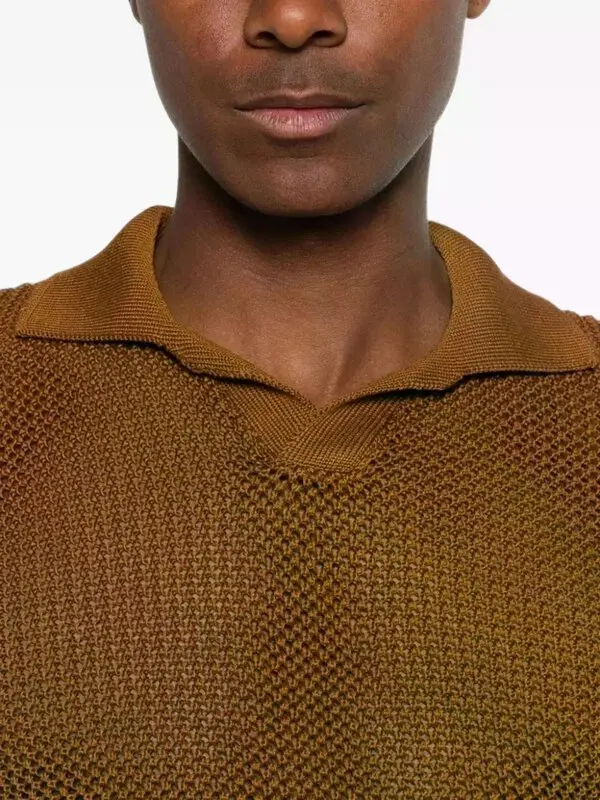Tagliatore Open-knit Polo T-shirt