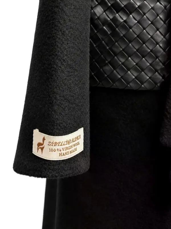 POCHE PARIS Woven-trim Belted Coat