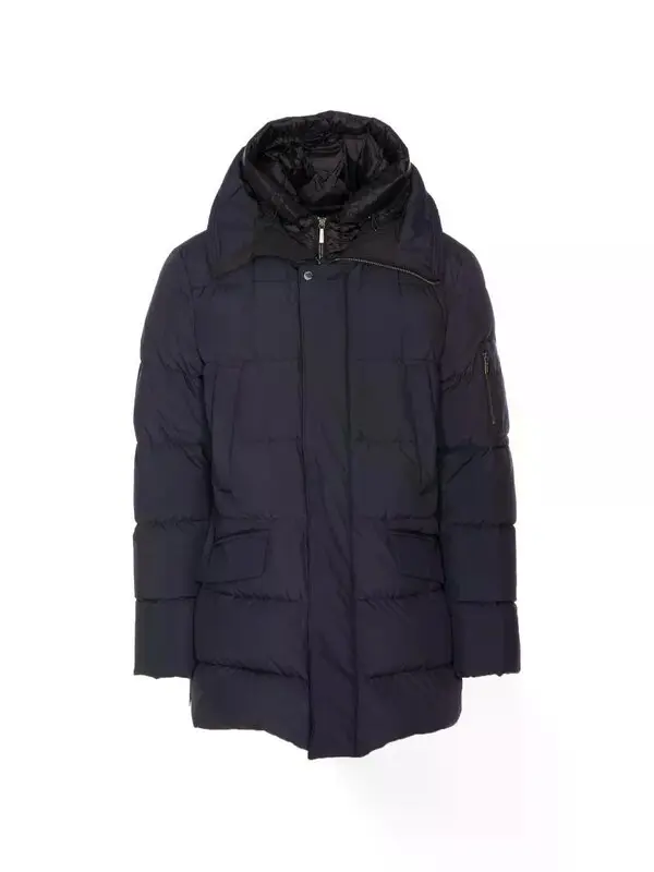 MOORER Davide Hooded Padded Coat - Blue