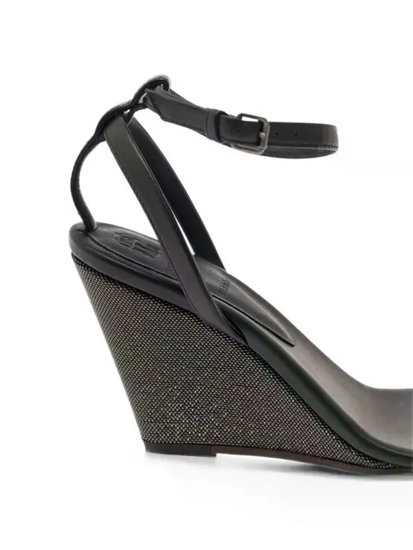 Brunello Cucinelli Beaded Wedge Sandals