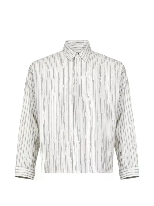 REPRESENT Stripe-print Long-sleeve Shirt