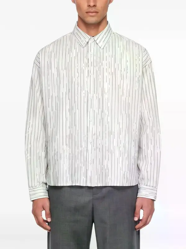 REPRESENT Stripe-print Long-sleeve Shirt