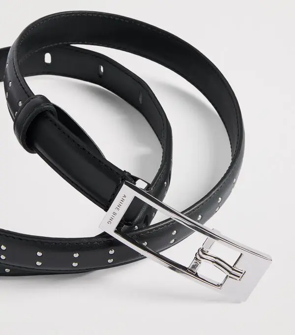 ANINE BING Leather Studded Ely Belt