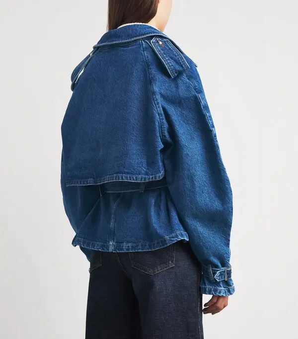 ANINE BING Denim Pascale Trench Jacket