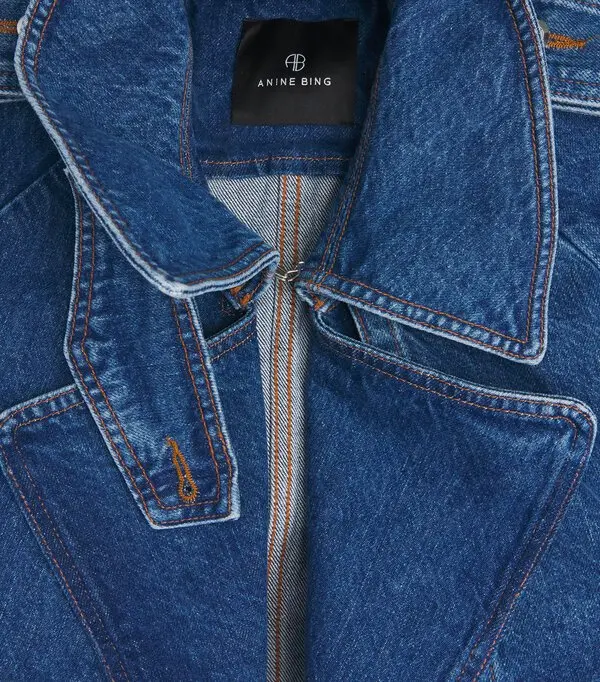 ANINE BING Denim Pascale Trench Jacket
