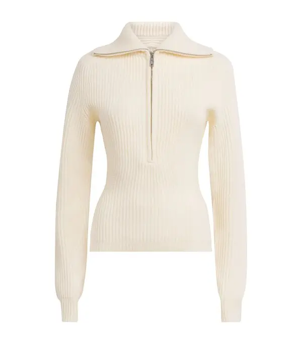 ANINE BING Merino Wool-cashmere June Sweater - Ivory