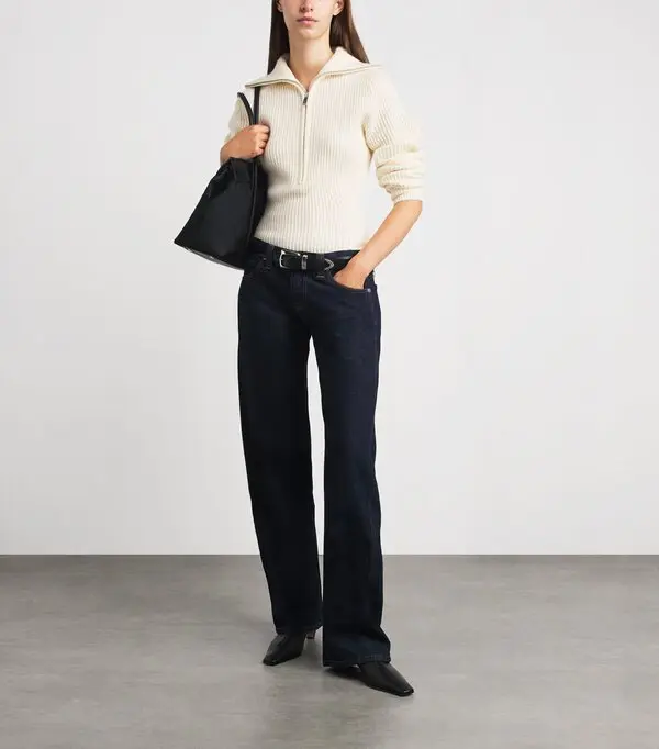 ANINE BING Merino Wool-cashmere June Sweater