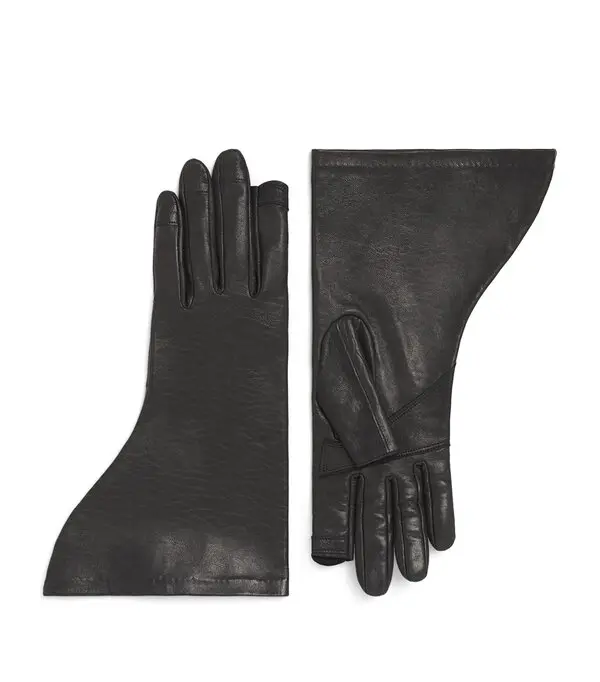 Rick Owens Leather Flared Gloves