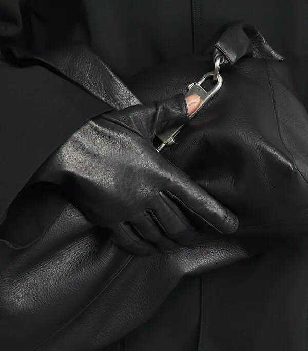 Rick Owens Leather Flared Gloves