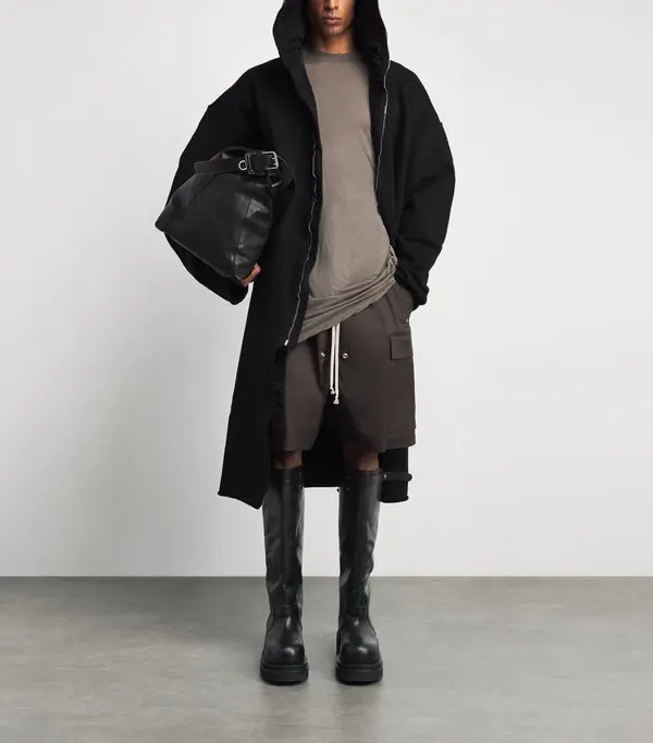 Rick Owens Leather Naska Bogun Knee-high Boots