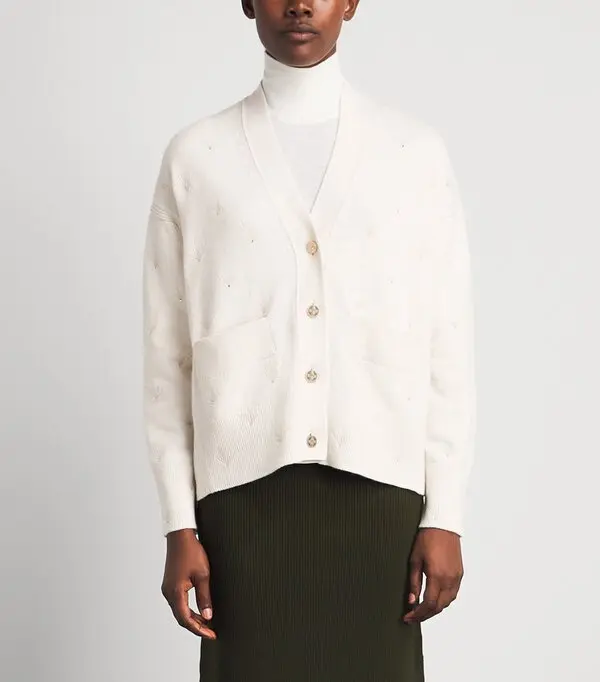 BARRIE Cashmere Crystal-embellished Cardigan
