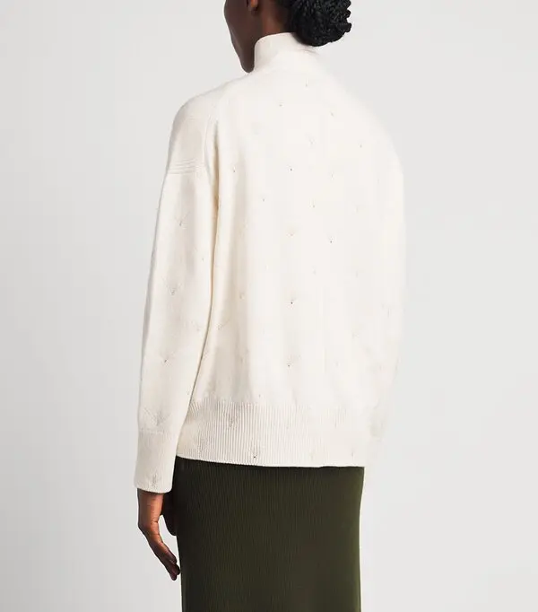 BARRIE Cashmere Crystal-embellished Cardigan